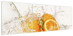 Obraz šťavnatých pomerančů (150x50 cm)
