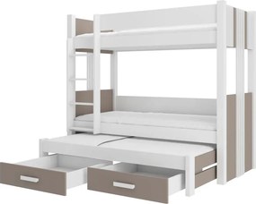 Třílůžková patrová postel s matracemi ARTEMA 180x80