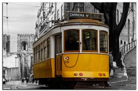 Obraz na plátně - Historická tramvaj v centru Lisabonu 1116A (75x50 cm)