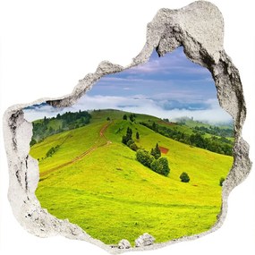 Wallmuralia Nálepka fototapeta 3D výhled Zelené vrcholky 75x75 cm
