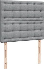 Box spring postel s matrací světle šedá 120x190 cm textil 3291233
