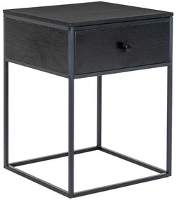 Nordic Living Černý odkládací stolek Aphas 40 x 40 cm