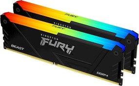 Kingston FURY Beast 16GB 3200MT/s DDR4 CL16 DIMM (2x8GB) RGB XMP (KF432C16BB2AK2/16) Černá