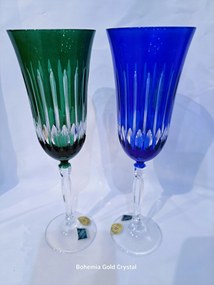 Barevné sklenice na šampaňské 180 ml, 2 ks - Vzor 6