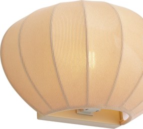 Set van 2 wandlampen beige met stoffen kap - Bida