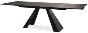 Rozkládací jídelní stůl 160-240 cm Shelia (černá + černá) (pro 8 a více osob). 1050793