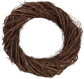 Hnědý proutěný věnec Alex – 40 cm