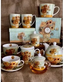 Porcelánový hrnek Van Gogh Slunečnice s infuzérem 430 ml vícebarevný