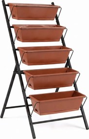 Costway 5-Tier Vertikální vyvýšený záhon rostlinný záhon s 5 vyjímatelnými