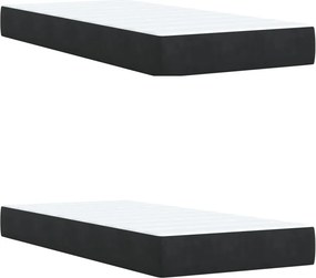 Box spring postel s matrací černá 200x200 cm samet 3285307
