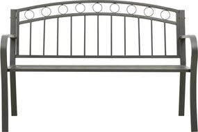 Zahradní lavice šedá 120 cm ocel 319586