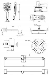 Cersanit Moduo - podomítkový sprchový set, chrom, S952-011