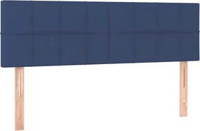 Box spring postel s matrací a LED modrá 140x200 cm textil 3133163