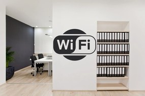 Lepy.cz Samolepka na zeď WiFi Velikost (šířka x výška): 40x30cm, Barevná varianta: Tyrkysová modrá