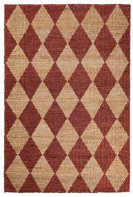 Ručně tkaný běhoun s příměsí juty v terakotové barvě 60x230 cm Effie Diamond – Flair Rugs