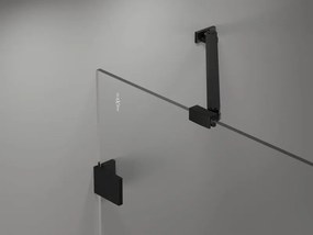 Mexen Lunar sprchové dveře výklopné levé 140 cm, transparentní, černé - 834-140-000-70-00-L