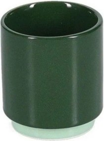 Tmavě zelený kameninový šálek na espresso 130 ml Duo – ONA