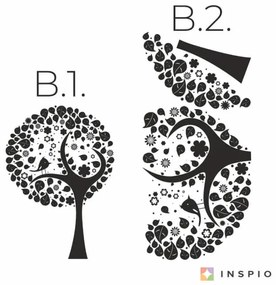 Samolepka na zeď - Listnatý strom ve vlastní barvě