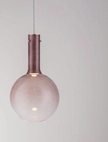 Hnědé skleněné LED stmívatelné závěsné svítidlo ø 25 cm Nostos – Nova Luce