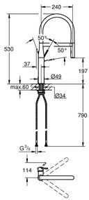 Grohe Essence - Páková dřezová baterie, supersteel 30294DC0