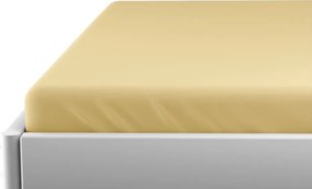 Jersey prostěradlo do dětské postýlky žluté 60 x 120 cm