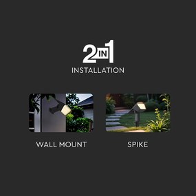 LED Solution Solární zahradní svítidlo nástěnné/zapichovací 1,3W CCT 23996