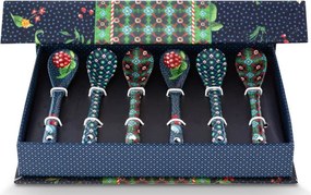 Pip Studio dárková sada porcelánových 4 lžíček Oriental Berry Blues (Lxusní porcelánové lžíčky)