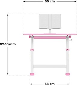 Dětský rostoucí psací stůl Mark Adler Study 3.0 Pink