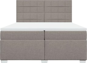 Box spring postel s matrací taupe 200x200 cm textil 3290599