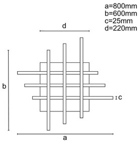 LED Stmívatelný přisazený lustr LED/70W/230V 3000-6500K + dálkové ovládání