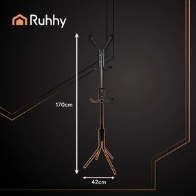 Stojanový věšák na oděvy 170 cm – černý