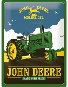 Postershop Plechová cedule: John Deere (Made With Pride) - 30x40 cm