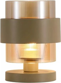 Searchlight 82437-1SA Stolní lampa ROYAL jantarové sklo