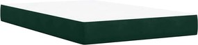Box spring postel s matrací tmavě zelená 120x190 cm samet 3285272