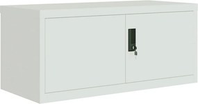 Kartotéka světle šedá 90 x 40 x 240 cm ocel 3188321