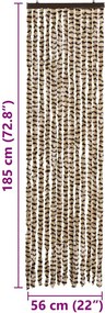 Závěs proti hmyzu béžovo-hnědý 56 x 185 cm Chenille 325448