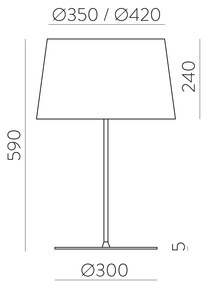 ACB Iluminacion Stolní LED lampa STILO, v. 62 cm, 1xE27 15W Barva: Černá