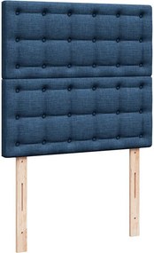 Box spring postel s matrací modrá 90x200 cm textil 3291959