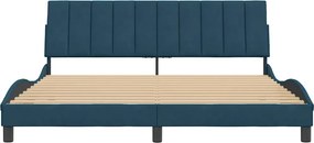 Rám postele bez matrace Hanko tmavě modrý 180x200 cm samet 3207865