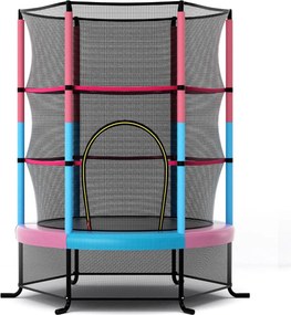 Costway Zahradní trampolína Ø165 cm s ochrannou sítí trampolína pojme až 135 KG