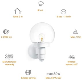Steinel 657413 - Venkovní senzorové svítidlo L 115 S 1xE27/60W/230V IP44