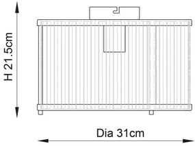 Endon 106265 - Stropní svítidlo RIDGETON 1xE27/10W/230V mosaz