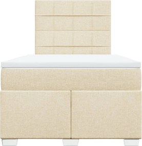 Box spring postel s matrací krémová 120x190 cm textil 3290432