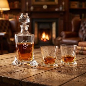 Pískovaný whisky set Hermes (1+2)