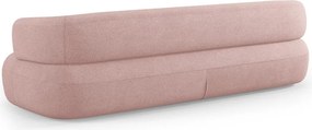Světle růžová pohovka z textilie bouclé 226 cm Jenny – Micadoni