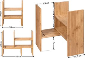 Autronic Bambusový regál AUK-E1045 NAT Odstín: Přírodní