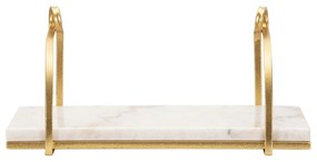Mramorová police v bílo-zlaté barvě 40 cm Marble – Mauro Ferretti