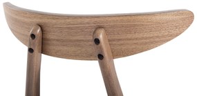 Sada 2 dřevěných jídelních židlí tmavé dřevo/bílá LYNN Beliani