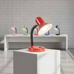 Stolní lampa Mentor, 1x červené stínítko, r