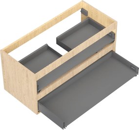 Mexen Box-A, závěsná skříňka 100 cm, 2 zásuvky, dub, 91AX0-1000-470-2-81